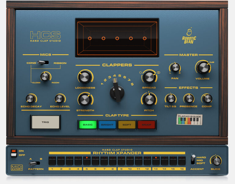 Hand clap plugin in VST3, AU and AAX format: Hand Clap Studio