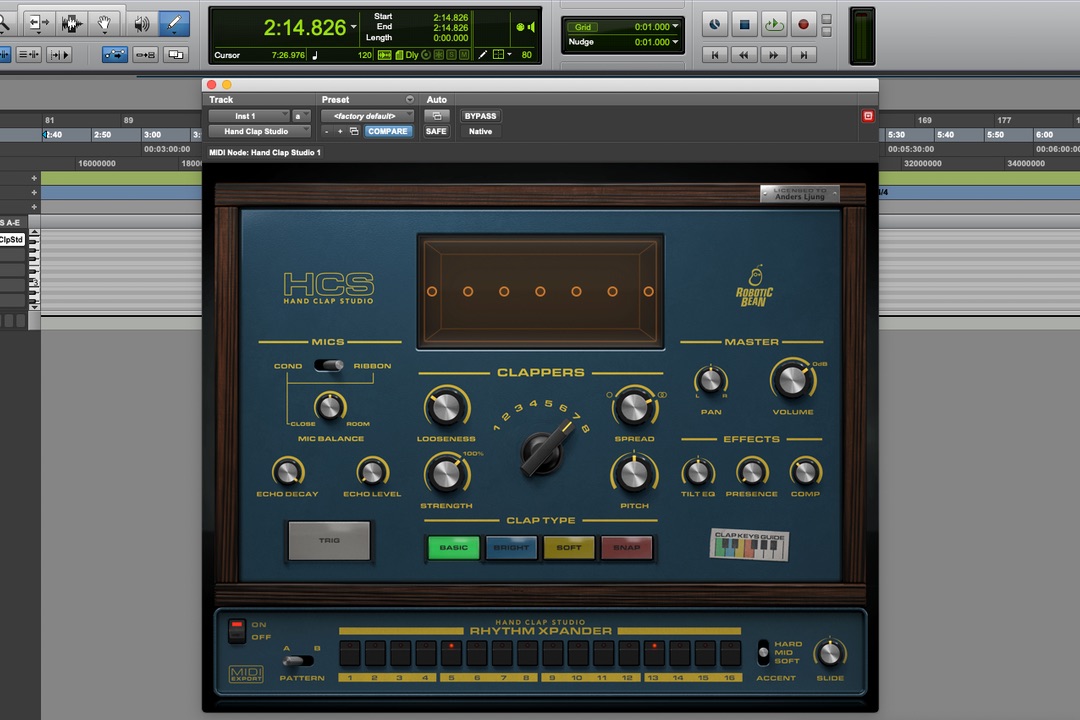 Hand Clap Studio now as AAX! | Robotic Bean